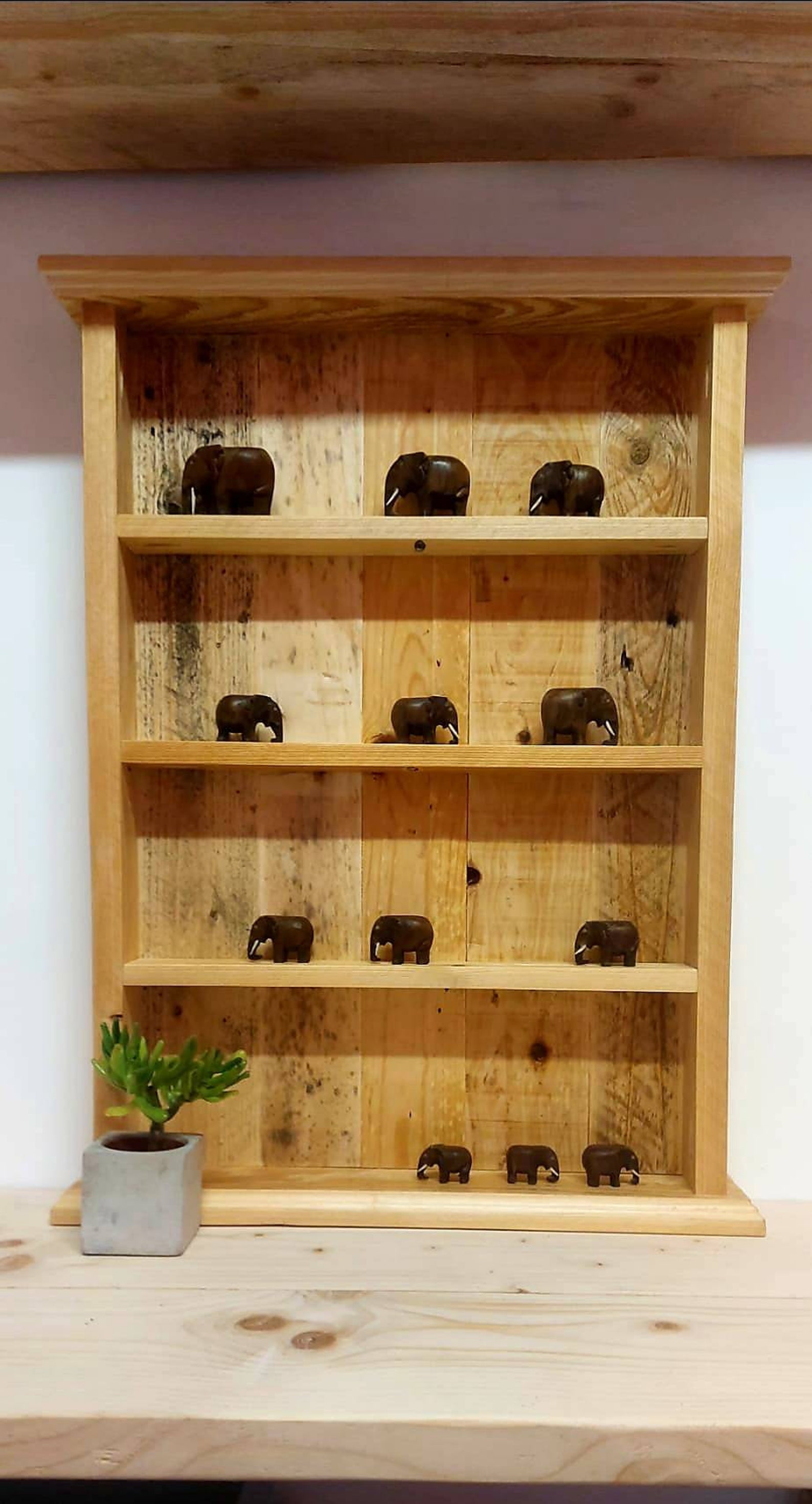Rustic Wooden Spice Rack Display Shelf / Handmade / Reclaimed Pallet ...