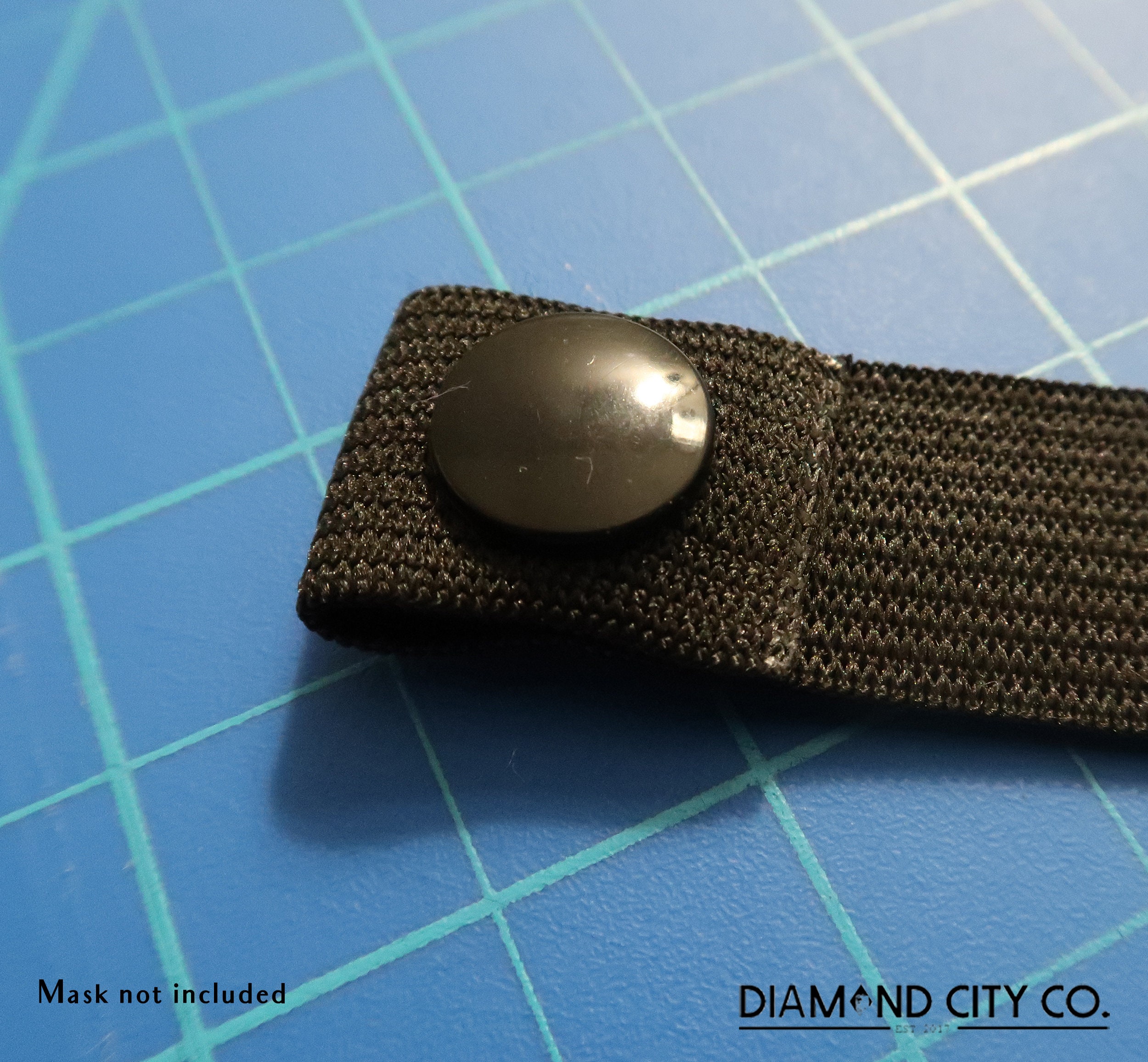 Black Snap on Elastic Face Mask Ear Savers Snap Face Mask | Etsy