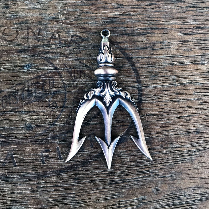 Vintage French Brass Stamping/antique Style/trident/french - Etsy