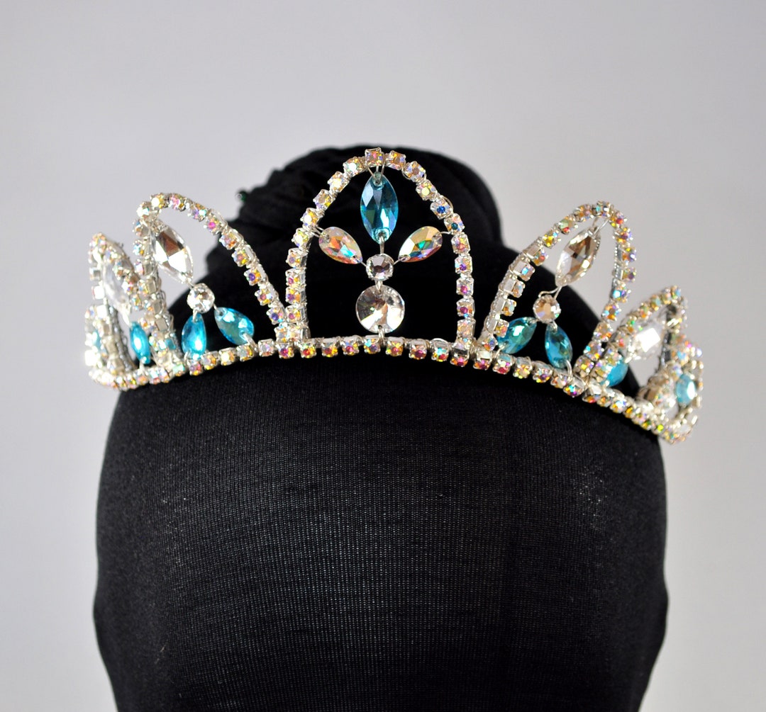 Ballet Tiara With Blue Crystals, Blue Bird Tiara - Etsy