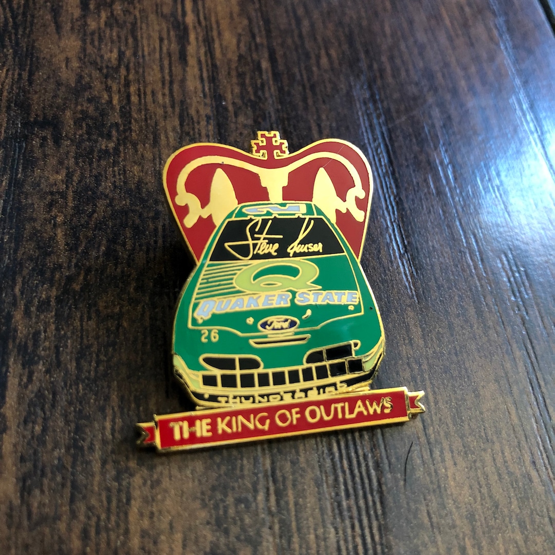 Steve Kinser Quaker State King of Outlaws Enamel Pin 90’s - Etsy