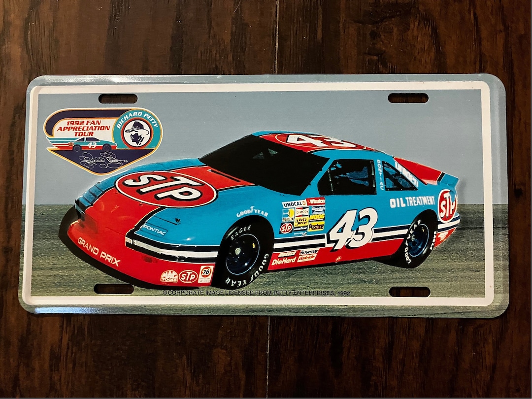Richard Petty 1992 Tour Pontiac License Plate 90’s - Etsy