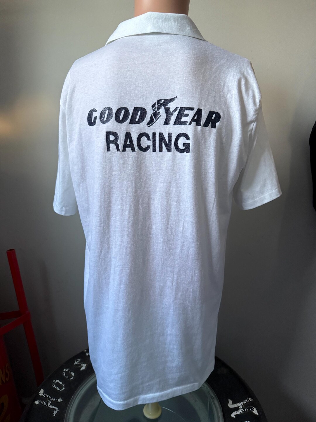 Vintage Goodyear Racing Polo Shirt L 80’s - Etsy