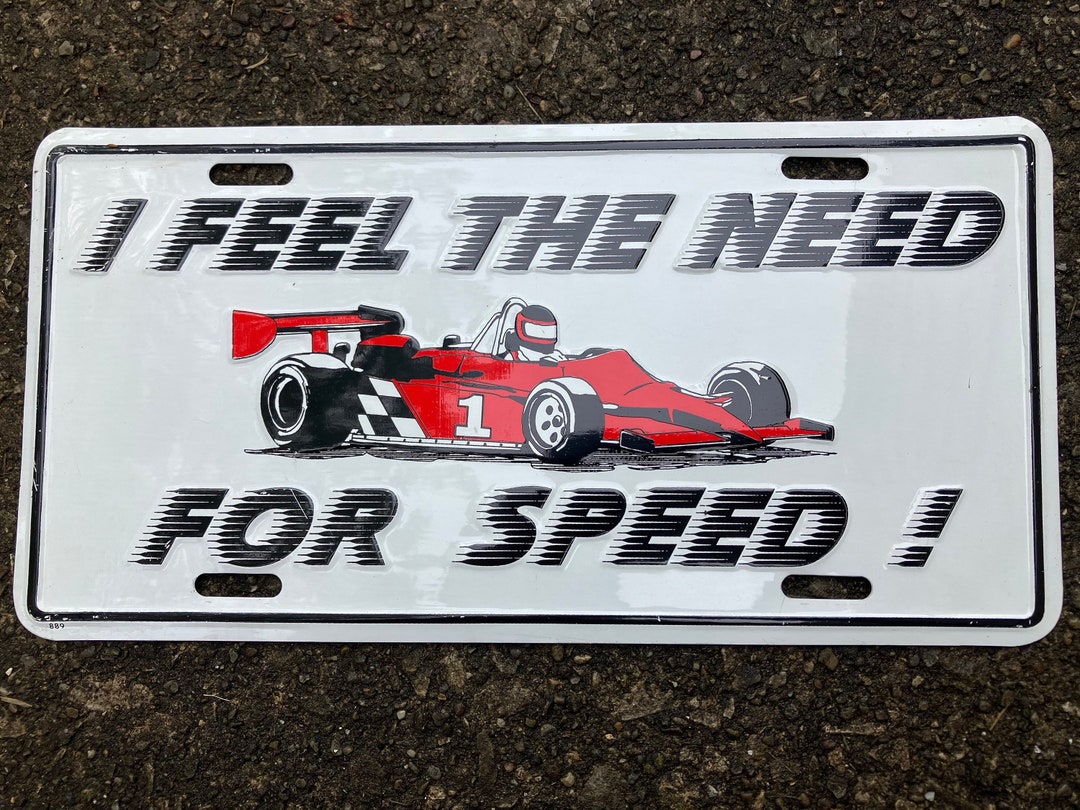 Vintage Need for Speed Indycar License Plate 80’s - Etsy