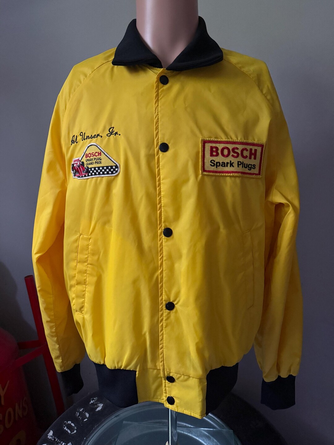 Rare Al Unser Jr. Bosch Spark Plugs Grand Prix Jacket L 80’s - Etsy