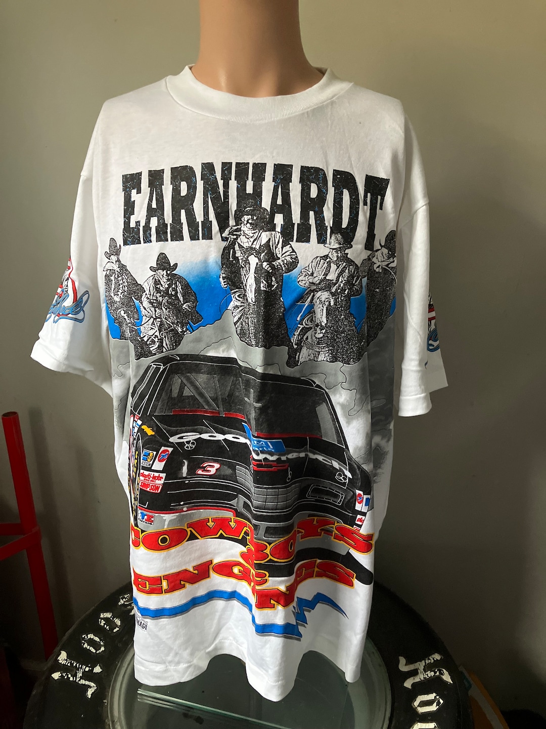 Deadstock Dale Earnhardt Cowboys & Engines All Over Print - Etsy