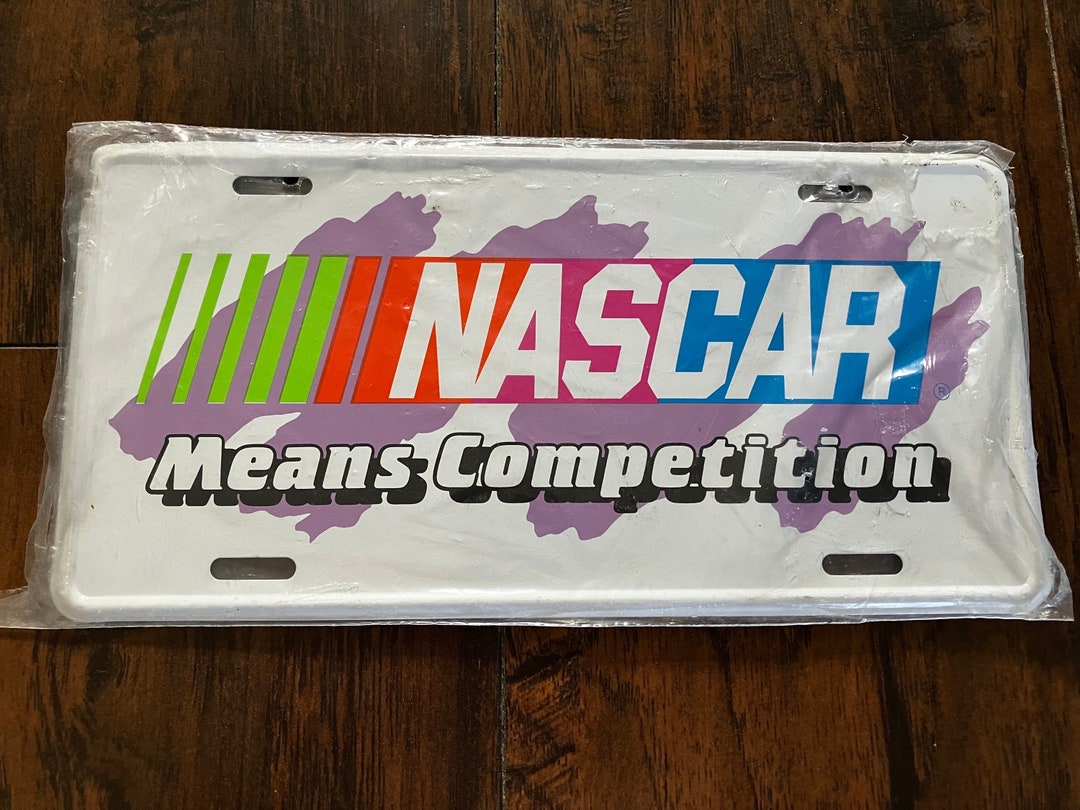 Deadstock NASCAR Means Competition License Plate 90’s - Etsy