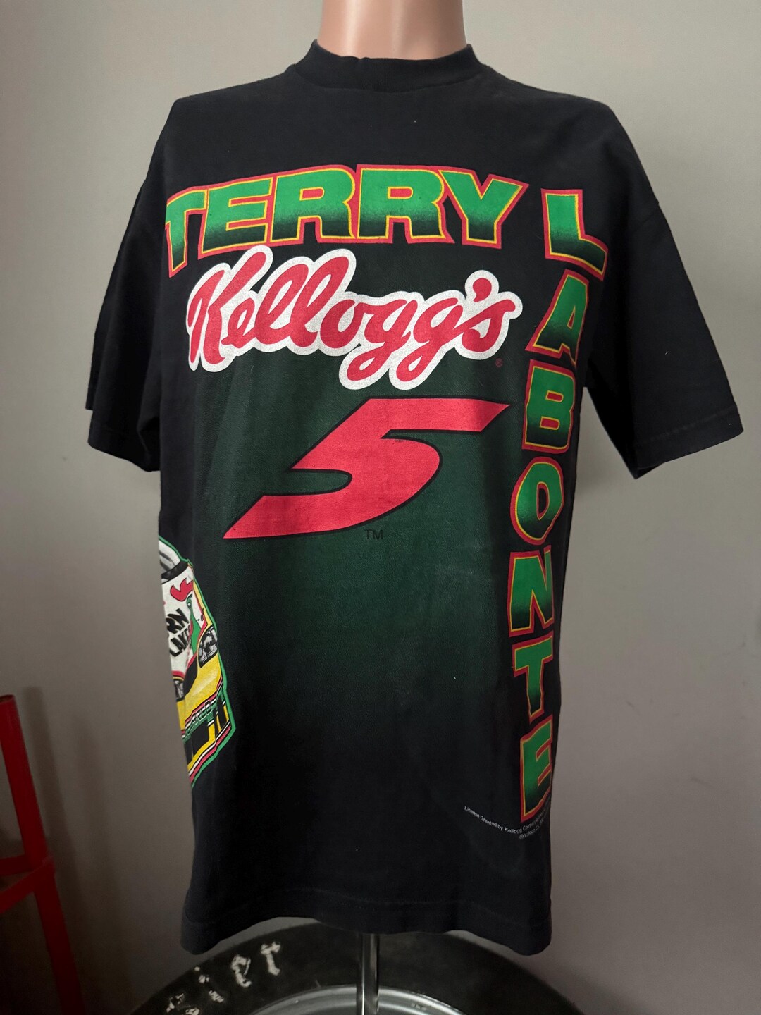 Terry Labonte Kellogg’s Corn Flakes Wraparound T-shirt L 90’s - Etsy