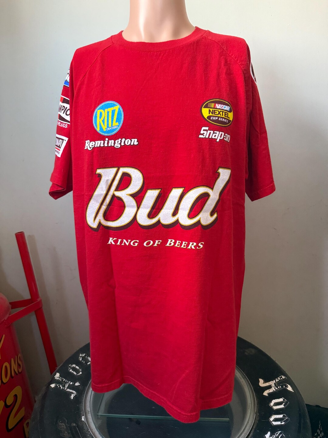 Dale Earnhardt Jr Budweiser Drivers Suit T-shirt XL 2000’s - Etsy