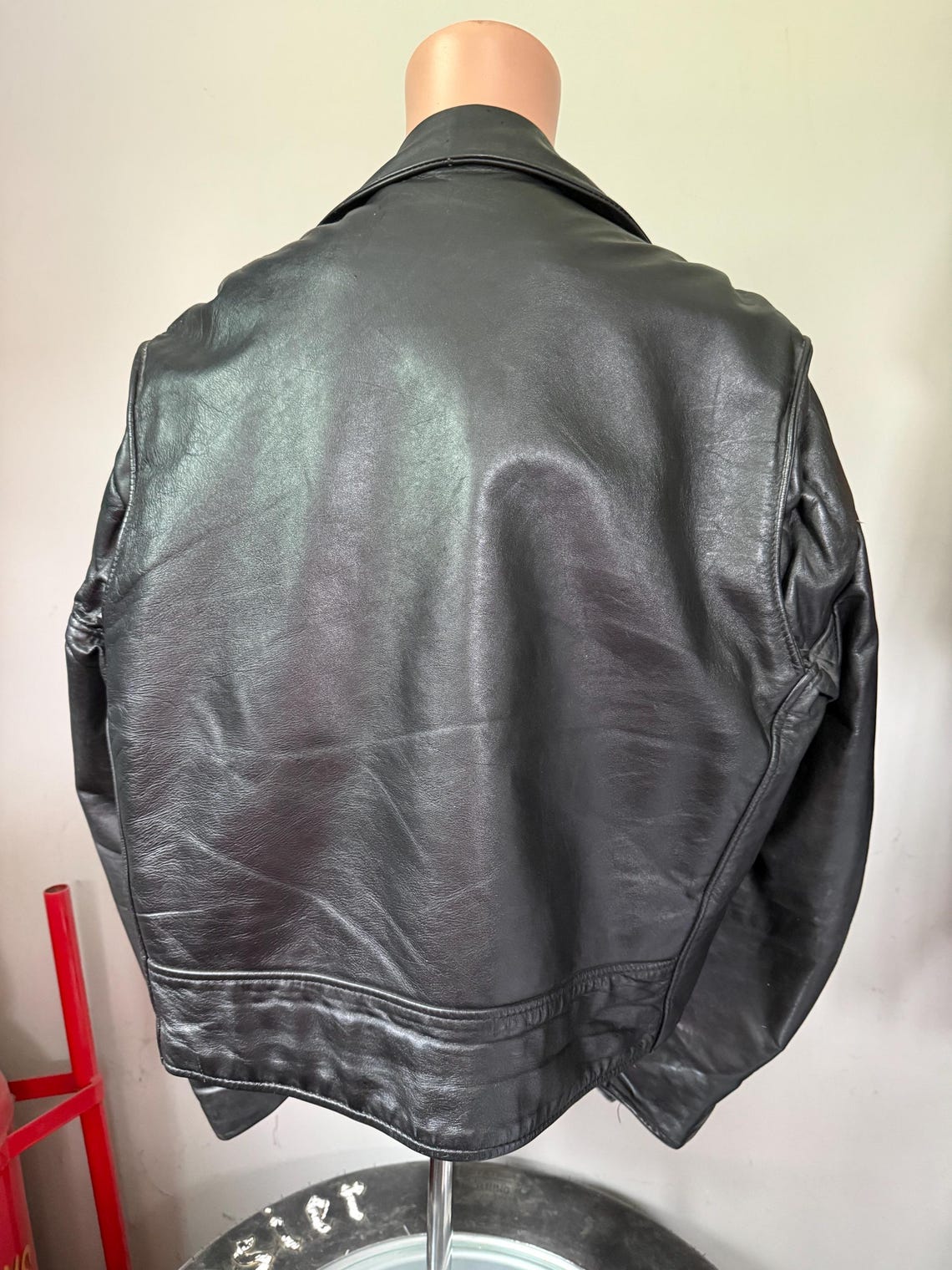 Vintage Excelled Leather Biker Jacket 48 70’s - Etsy