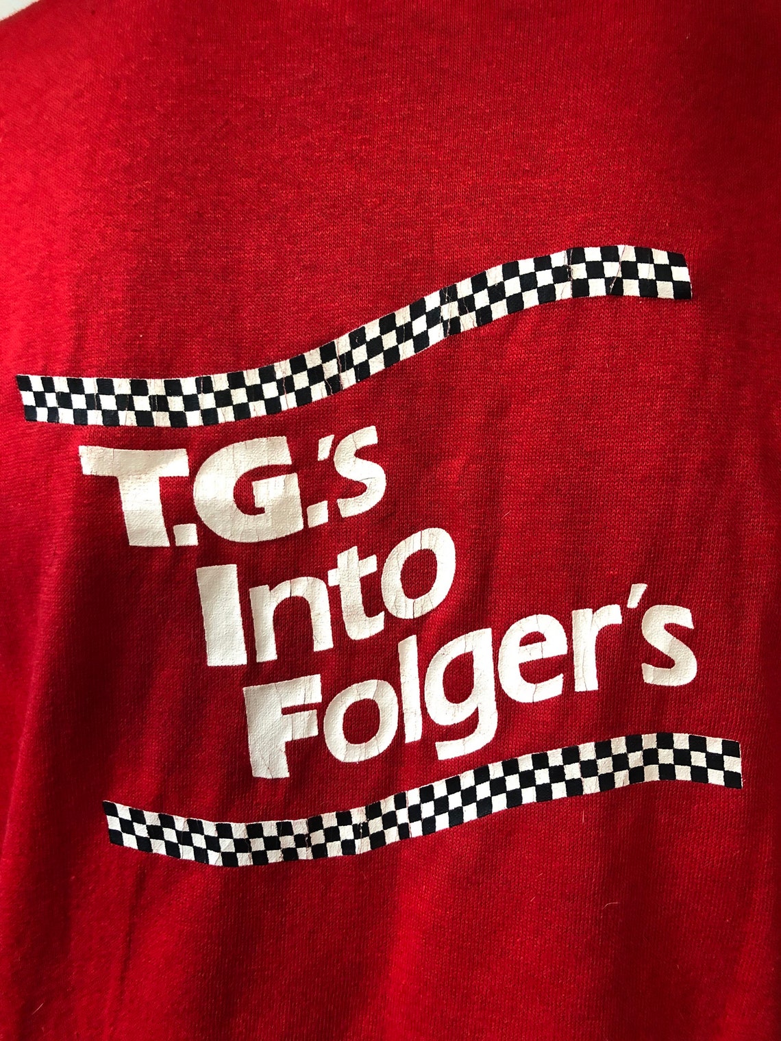 Deadstock TG Sheppard Folgers Racing T-Shirt L 80's | Etsy