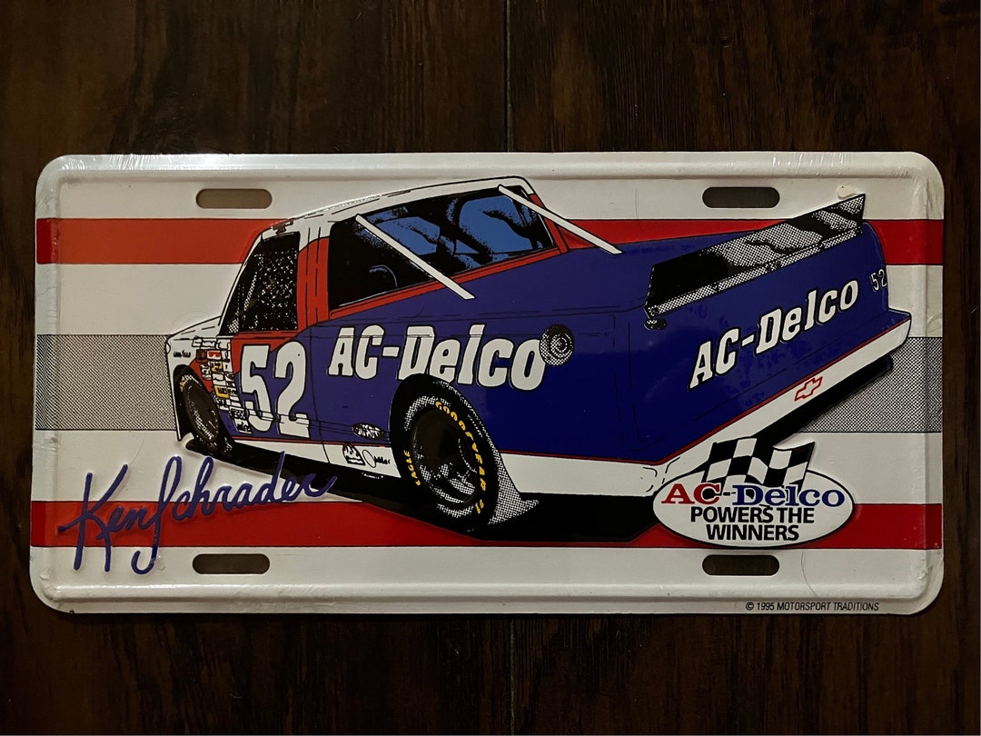 Deadstock Ken Schrader AC Delco Chevy Supertruck License Plate 90s - Etsy
