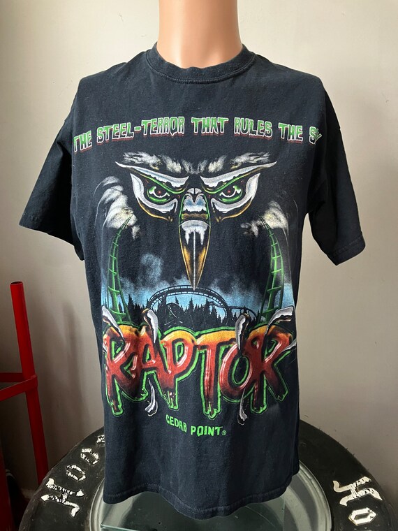 Vintage 90s Cedar Point Raptor Roller Coaster Swede B… - Gem