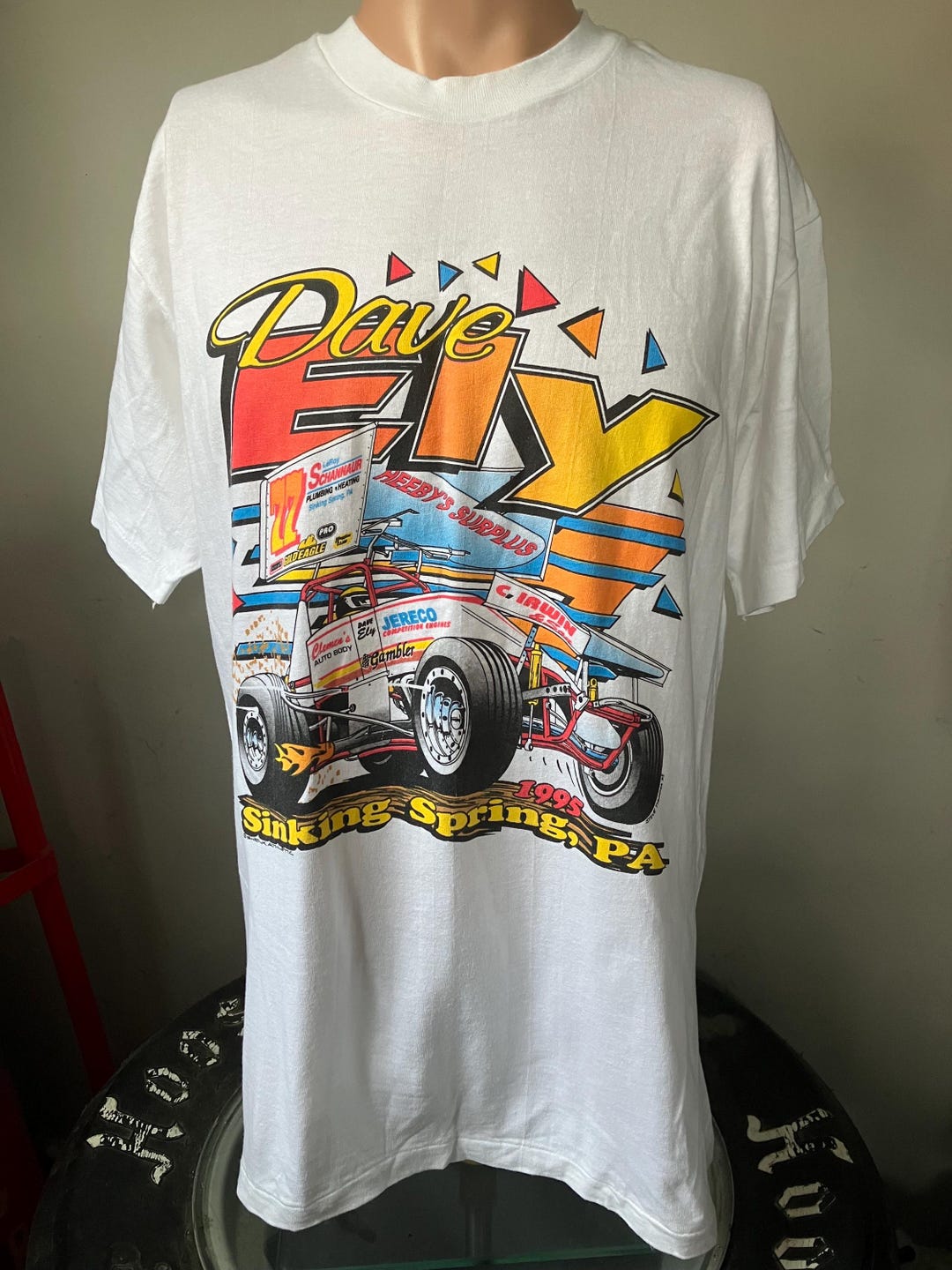 Vintage Dave Ely 410 Sprint Car T-shirt L 90's - Etsy