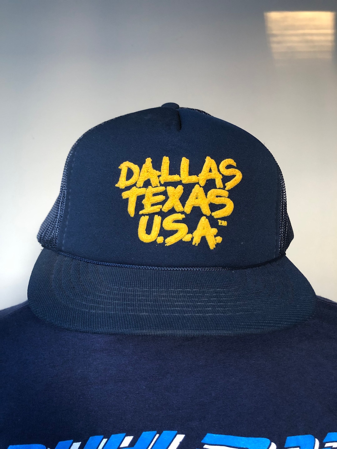 Deadstock Dallas Texas USA Scratch Puff Print Mesh Hat 80’s - Etsy