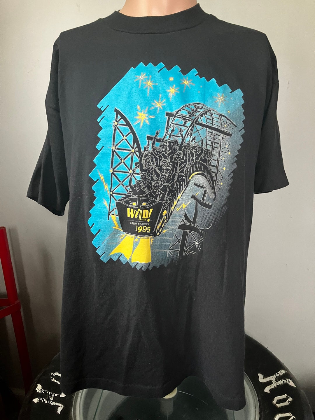 Vintage Wild About Reading 1995 Roller Coaster T-shirt XL 90’s - Etsy