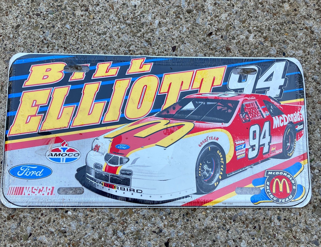 Bill Elliott Mcdonalds Racing License Plate 90’s - Etsy