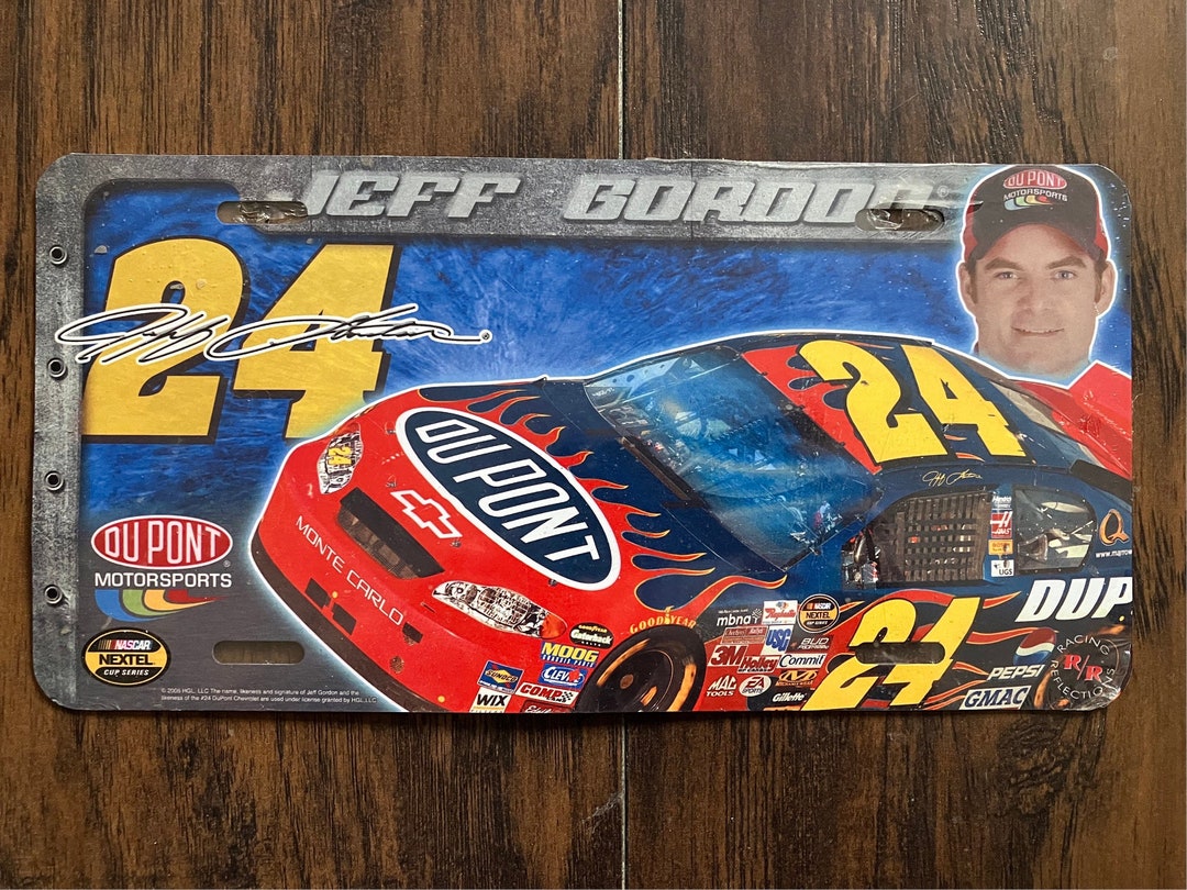 Deadstock Jeff Gordon Dupont License Plate 90’s - Etsy