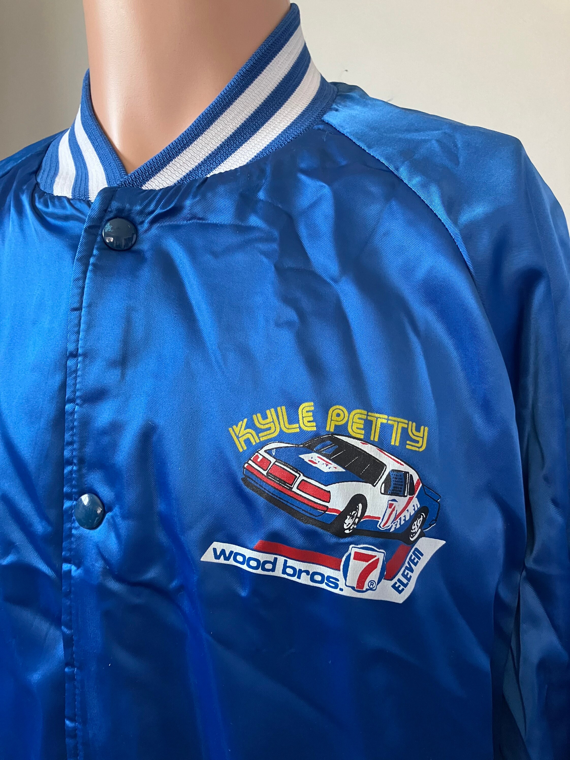 Kyle Petty 7 Eleven Racing Satin Jacket Chalk Line 80’s - Etsy