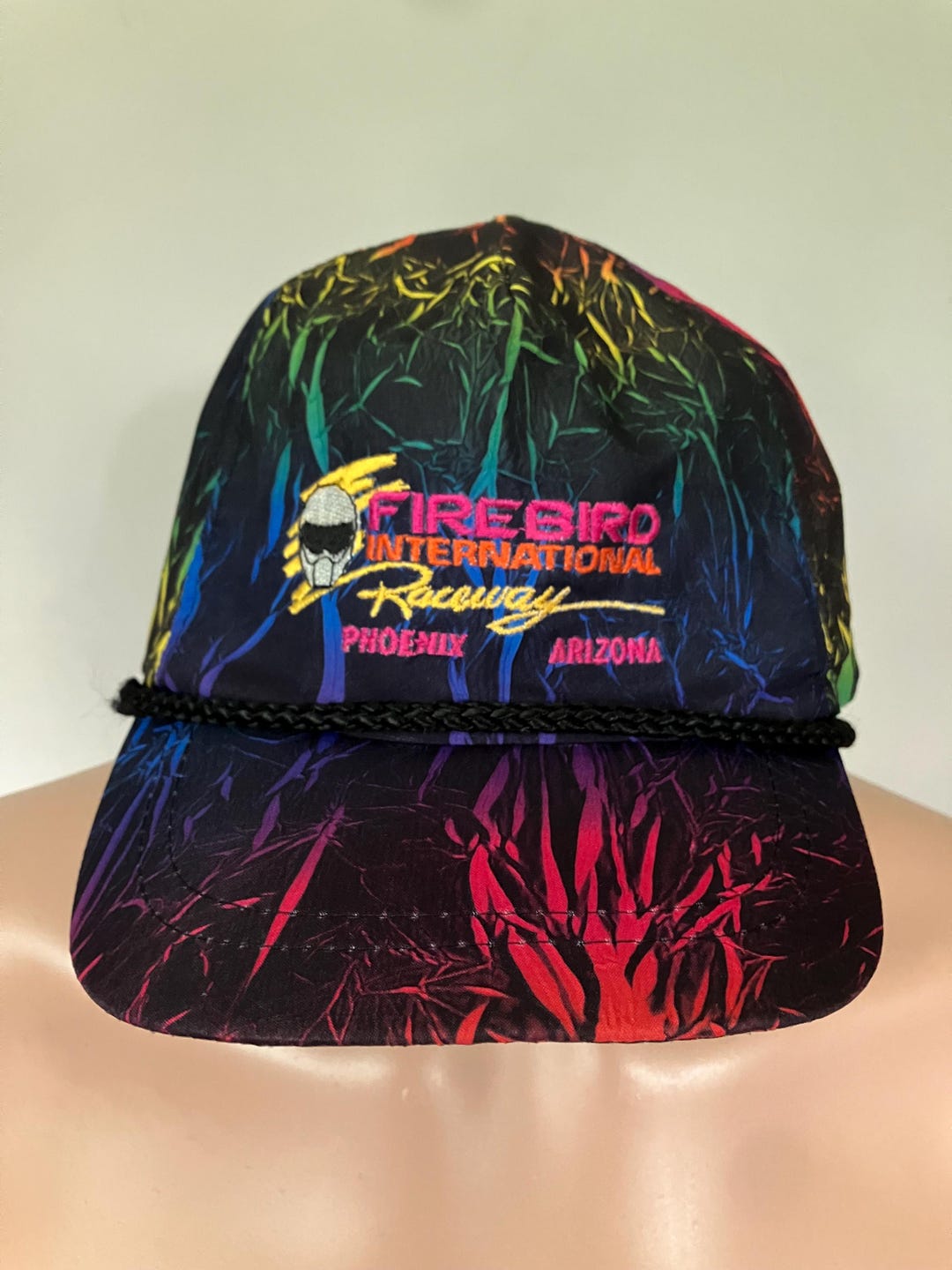Firebird International Raceway Black Rainbow Snapback Hat 90’s - Etsy