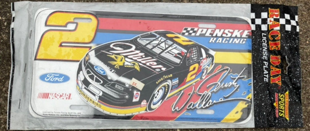 Deadstock Rusty Wallace MGD Ford License Plate 90’s - Etsy