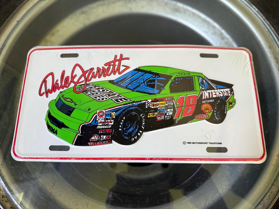 Deadstock Dale Jarrett Interstate Batteries License Plate 90's - Etsy
