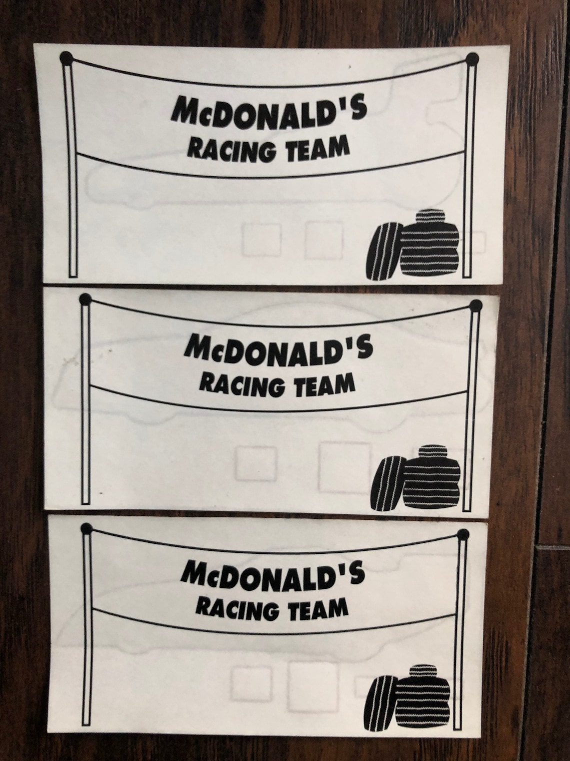 Mcdonald’s Racing Team Customizable Sticker Set 90’s. - Etsy