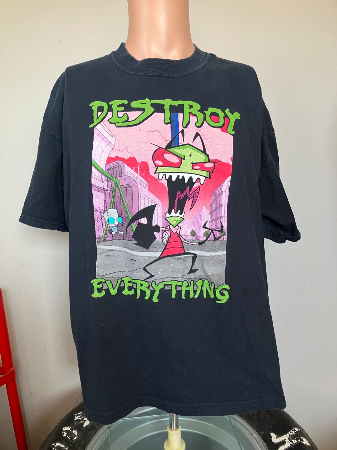 Vintage Invader Zim Destroy Everything XXL T-shirt 2000s Nickelodeon - Etsy