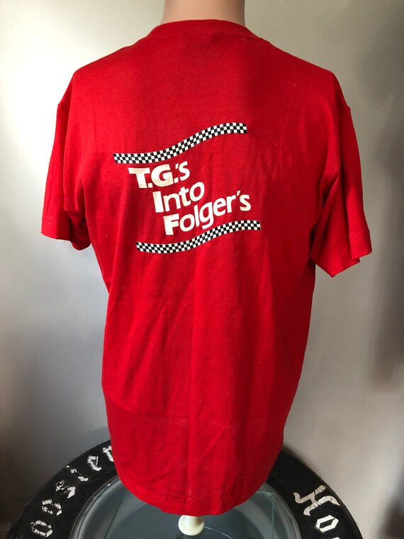 Deadstock TG Sheppard Folgers Racing T-shirt L 80s | Etsy