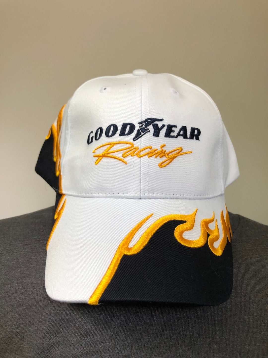 Deadstock Goodyear Racing Blue Flames Adjustable Hat 90’s - Etsy