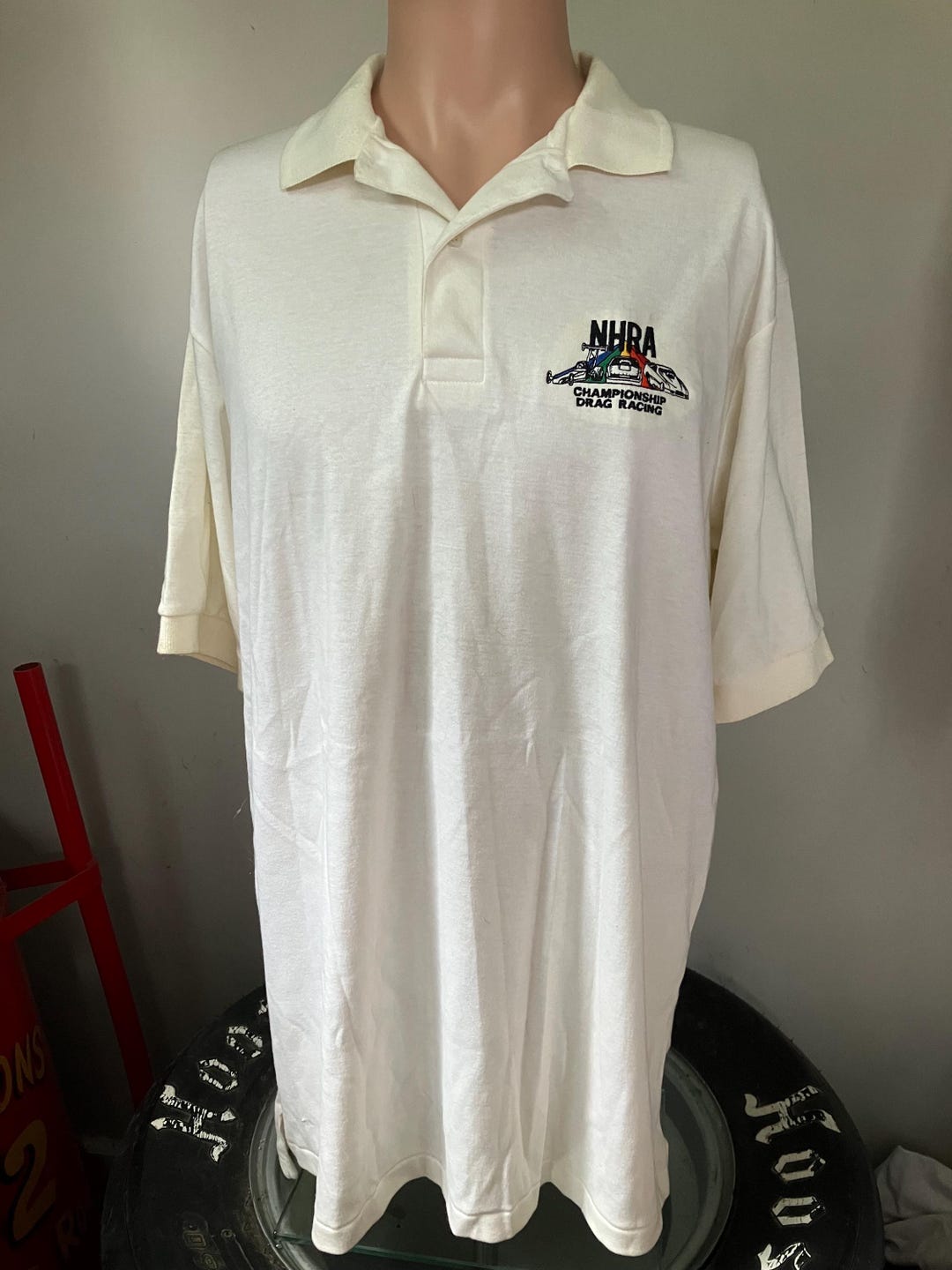 Deadstock NHRA Logo Polo Shirt XL 80's - Etsy