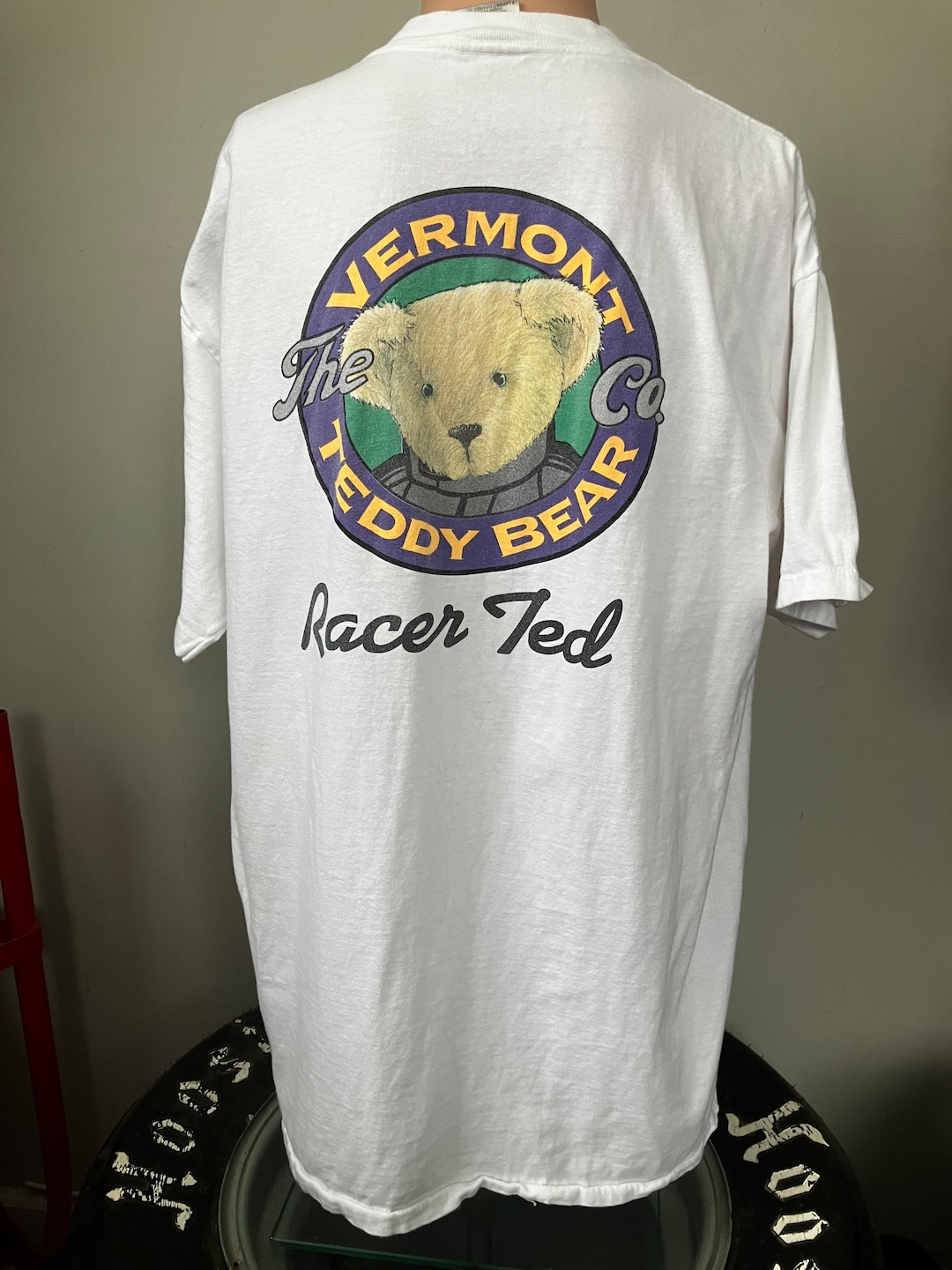 Rare Vermont Teddy Bear Racer Ted T-shirt XL 90’s - Etsy