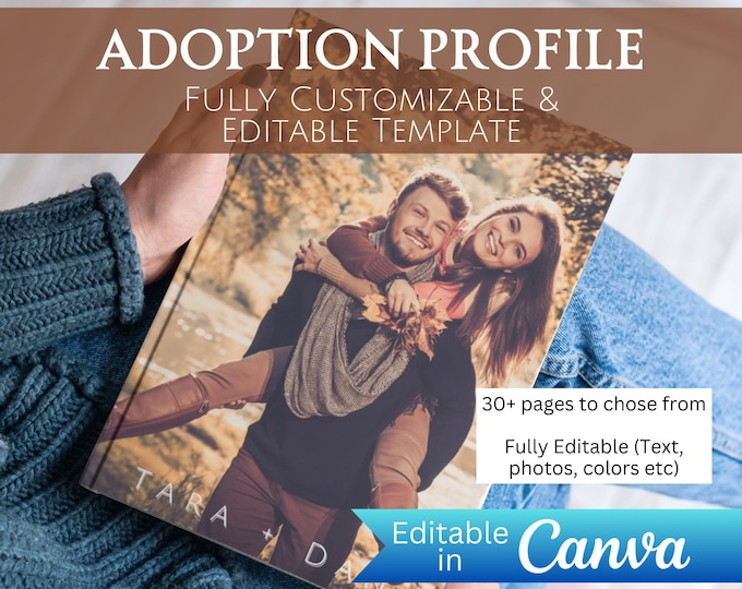 Fully Editable Adoption Profile Book Template Canva, Printable Adoption ...