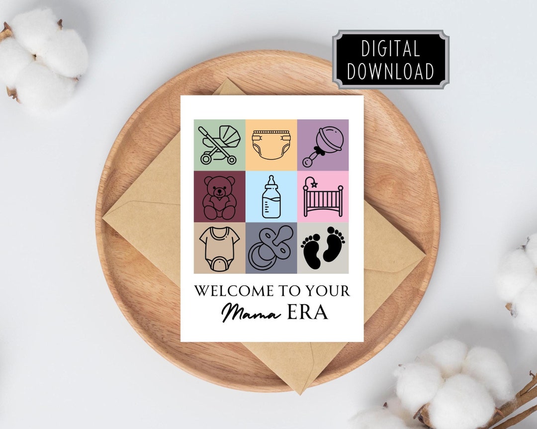 DIGITAL DOWNLOAD // Mama Era Card // Baby Shower Card // Mama to Be ...