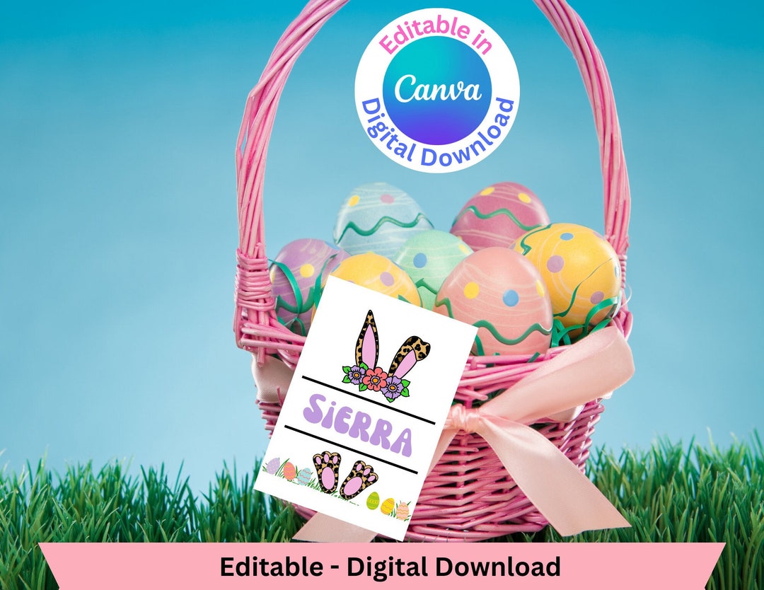 Easter Gift Tags // Easter Basket Tags // Editable Easter Basket Tags ...