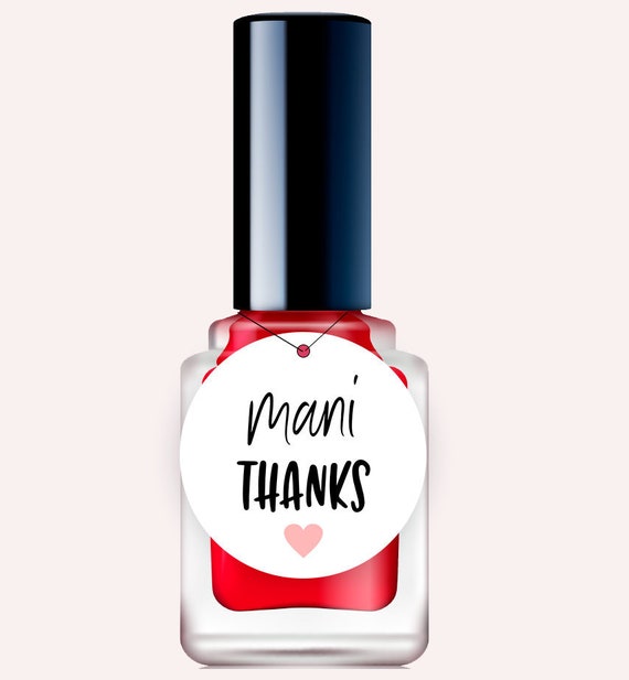 INSTANT Download Mani Thanks Printable Circle Tag // Bridal | Etsy