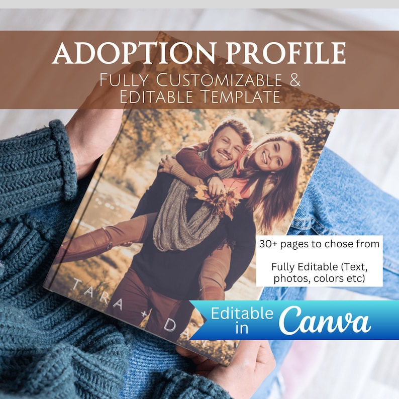 Fully Editable Adoption Profile Book Template Canva, Printable Adoption ...