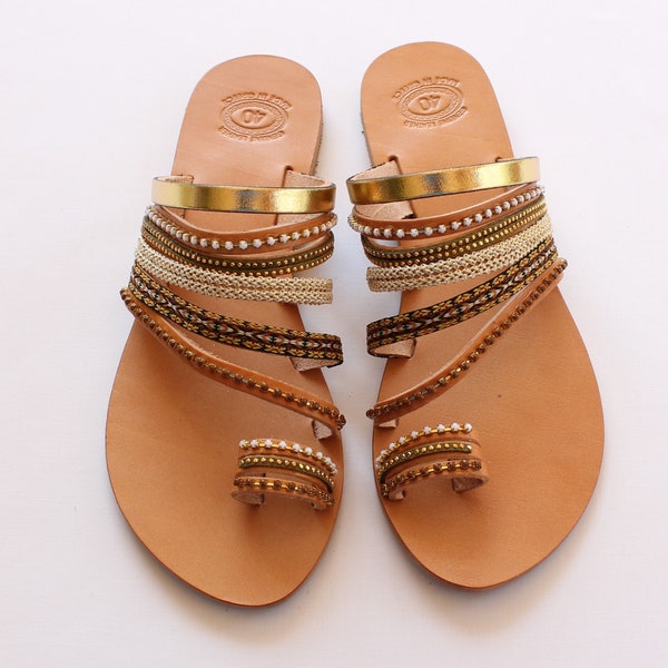 Decorated Sandals - Etsy