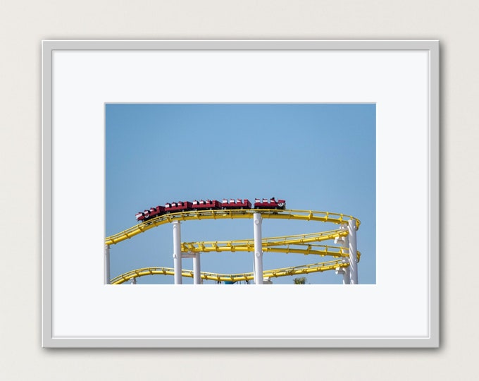 Printable Roller Coaster Color Photograph, Digital Download, Wall Decor ...