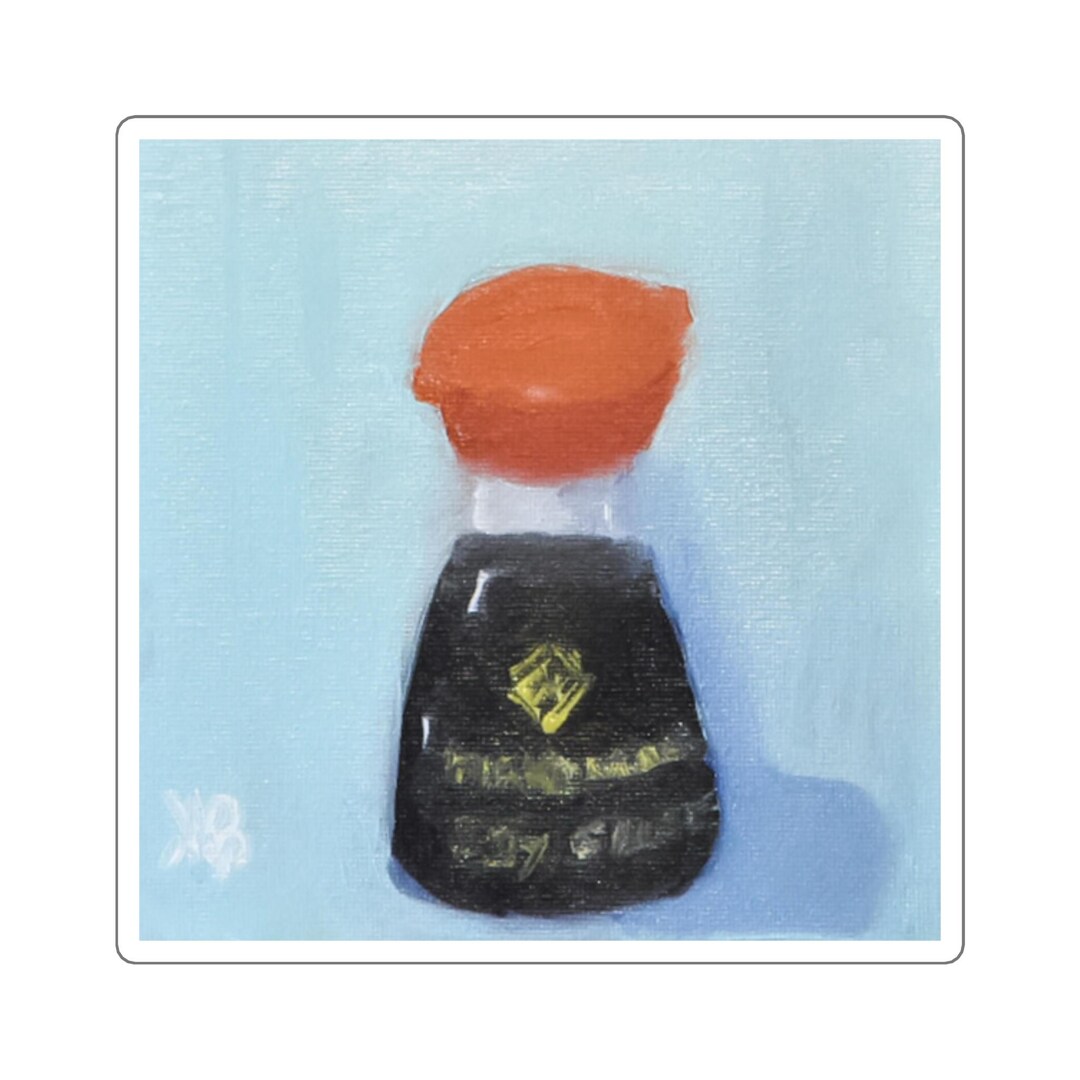 Artistic Soy Sauce Bottle Sticker | Glossy Vinyl Decal - Etsy
