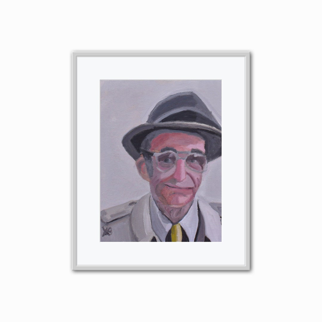 William S Burroughs Original Oil Painting, Portrait Painting, Wall Art ...