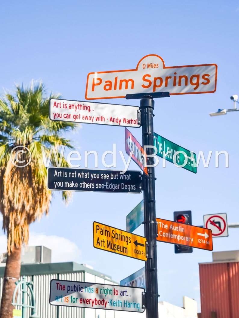 Printable Palm Springs Sign Color Photograph, Digital Download, Wall ...