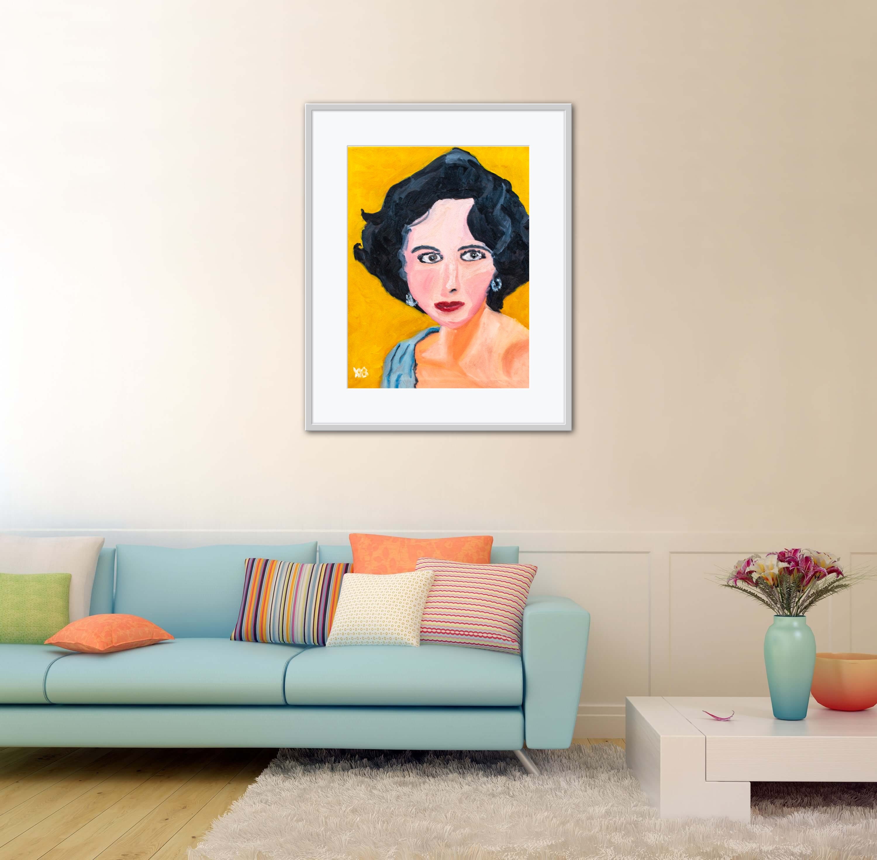 Printable Elizabeth Taylor Oil Painting Print, Digital Download, Wall ...
