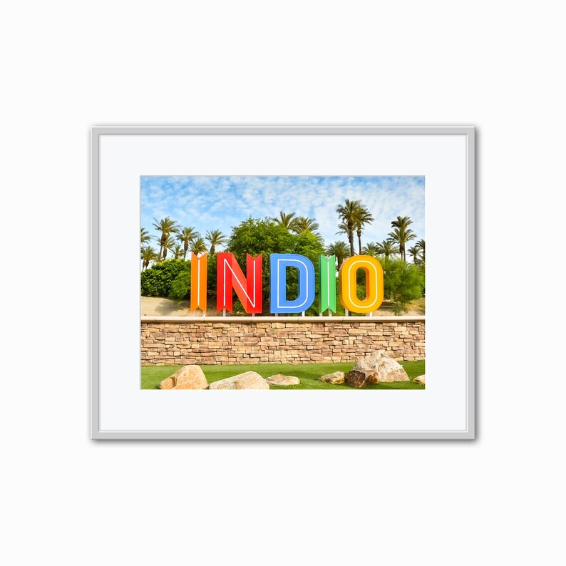 Indio Sign Color Photograph, Digital Download, Wall Art, Home Gallery ...
