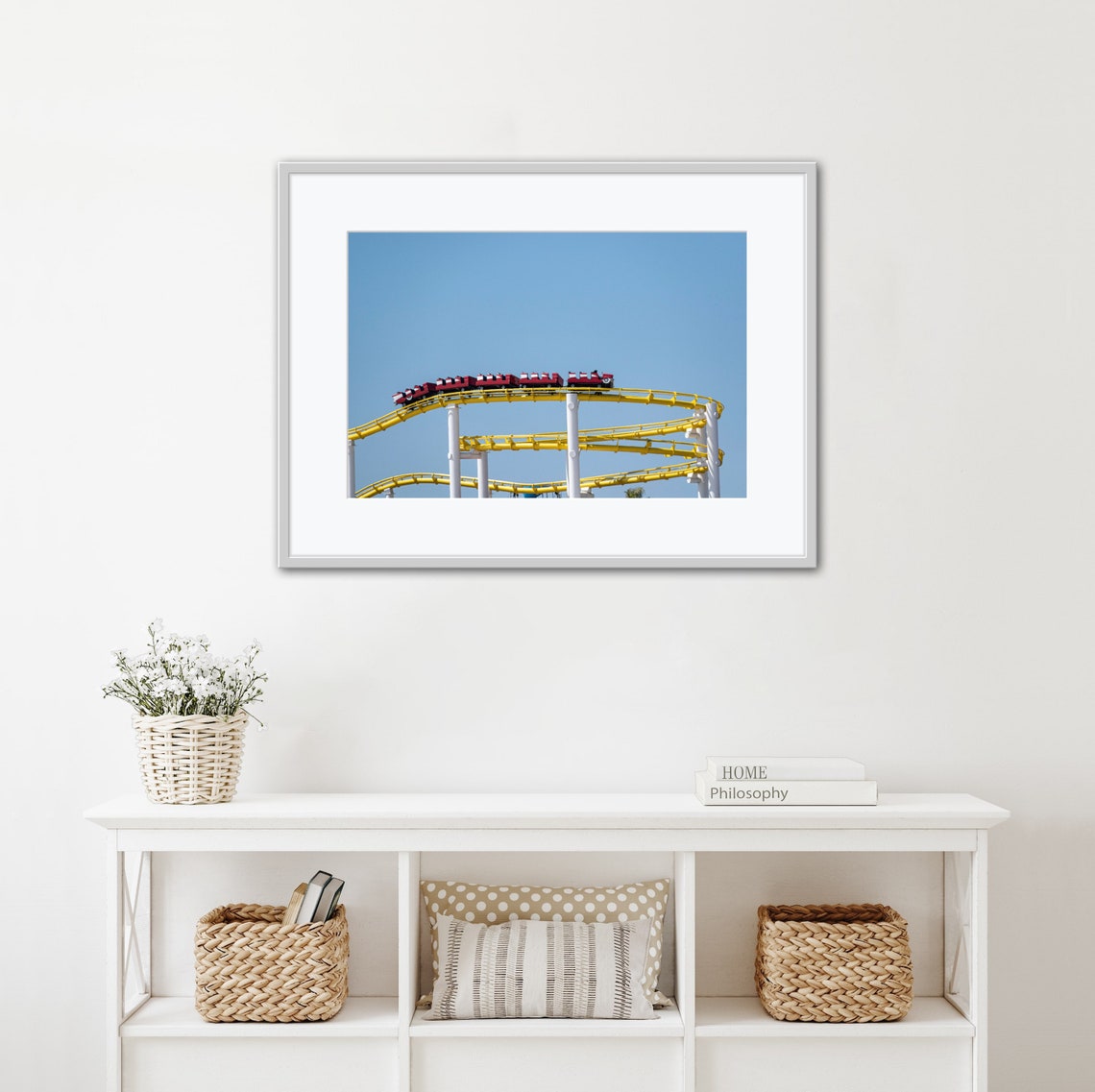 Printable Roller Coaster Color Photograph, Digital Download, Wall Decor ...