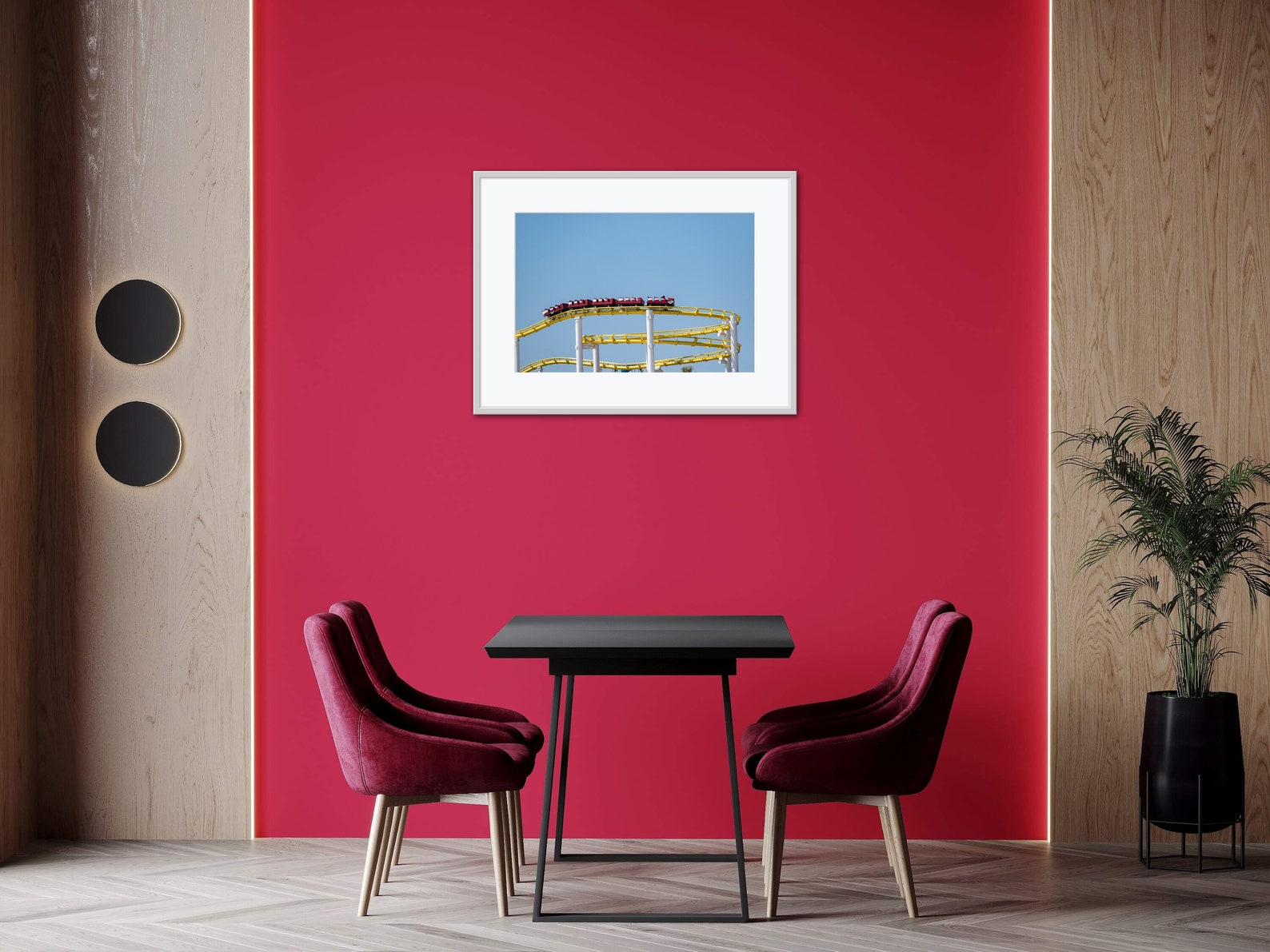 Printable Roller Coaster Color Photograph, Digital Download, Wall Decor ...