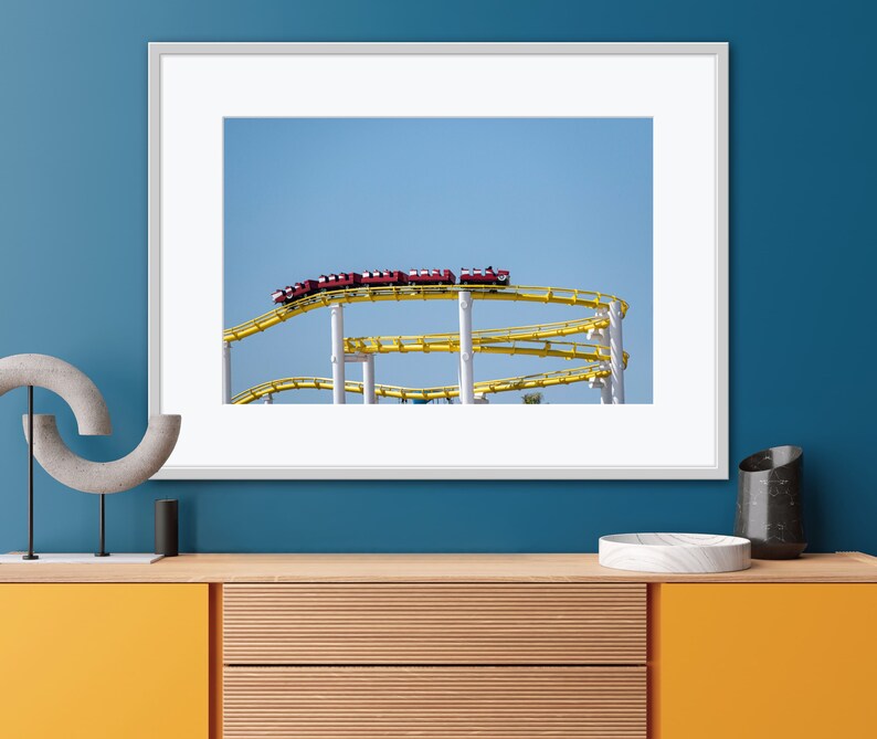 Printable Roller Coaster Color Photograph, Digital Download, Wall Decor ...