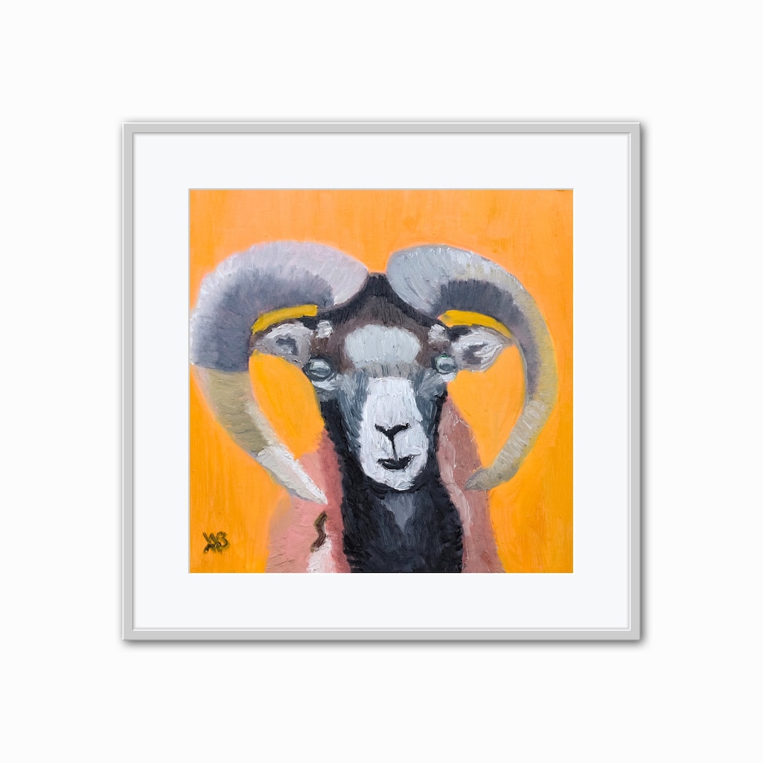 Instant Download, Ram Oil Painting Print, Wall Art, Home Gallery - Etsy