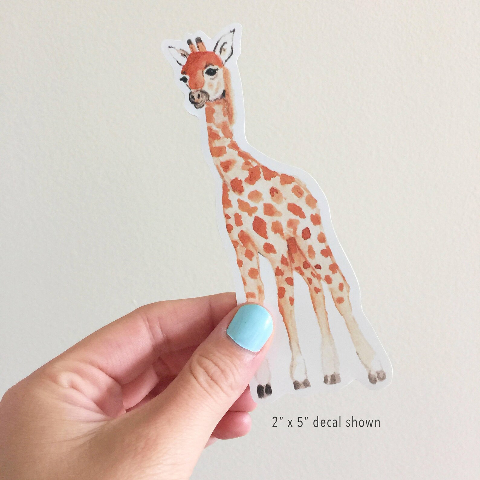 Giraffe Decal Giraffe Vinyl Sticker Watercolor Giraffe - Etsy
