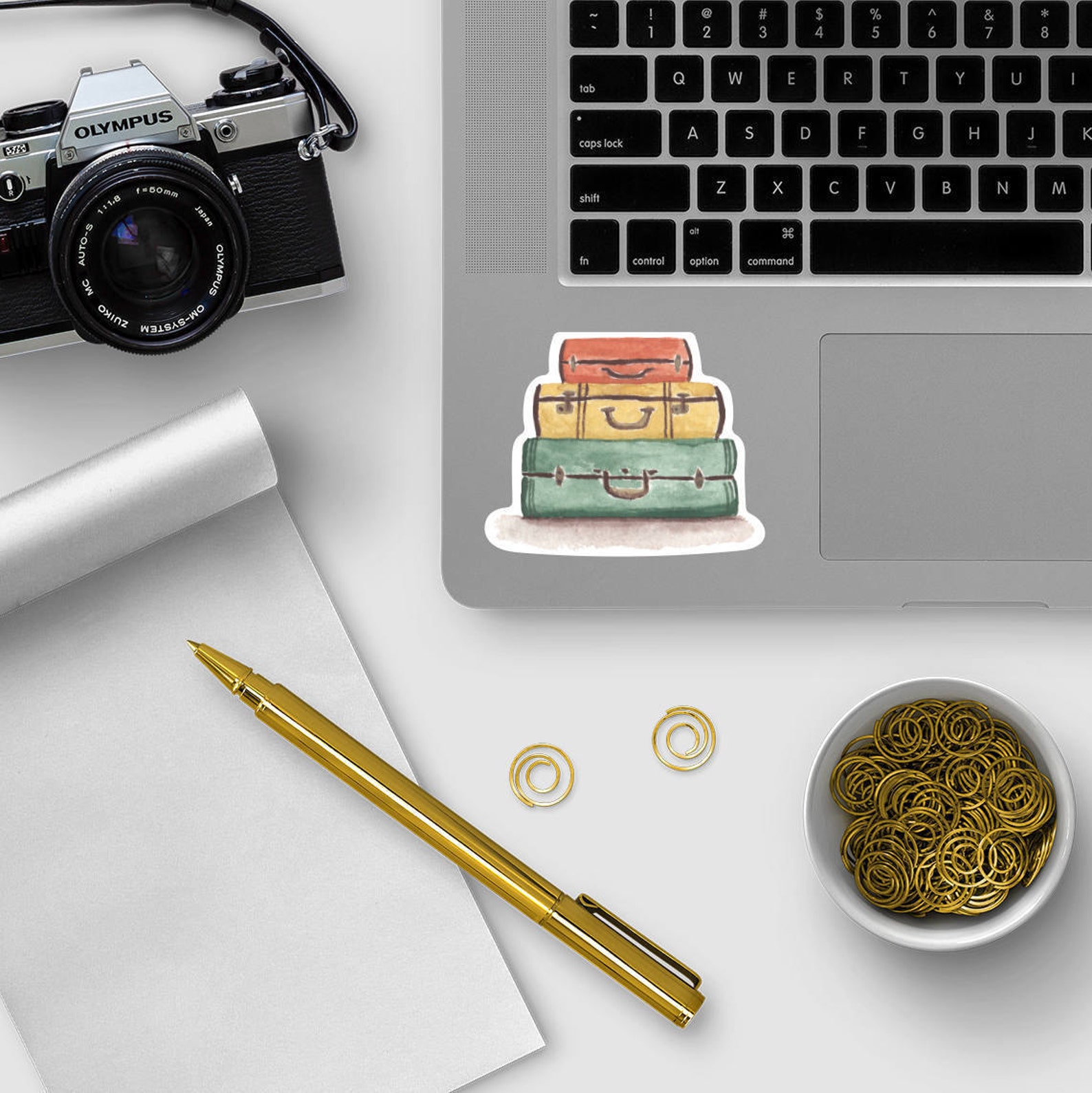 Luggage Decal Luggage Vinyl Sticker Watercolor Travel - Etsy